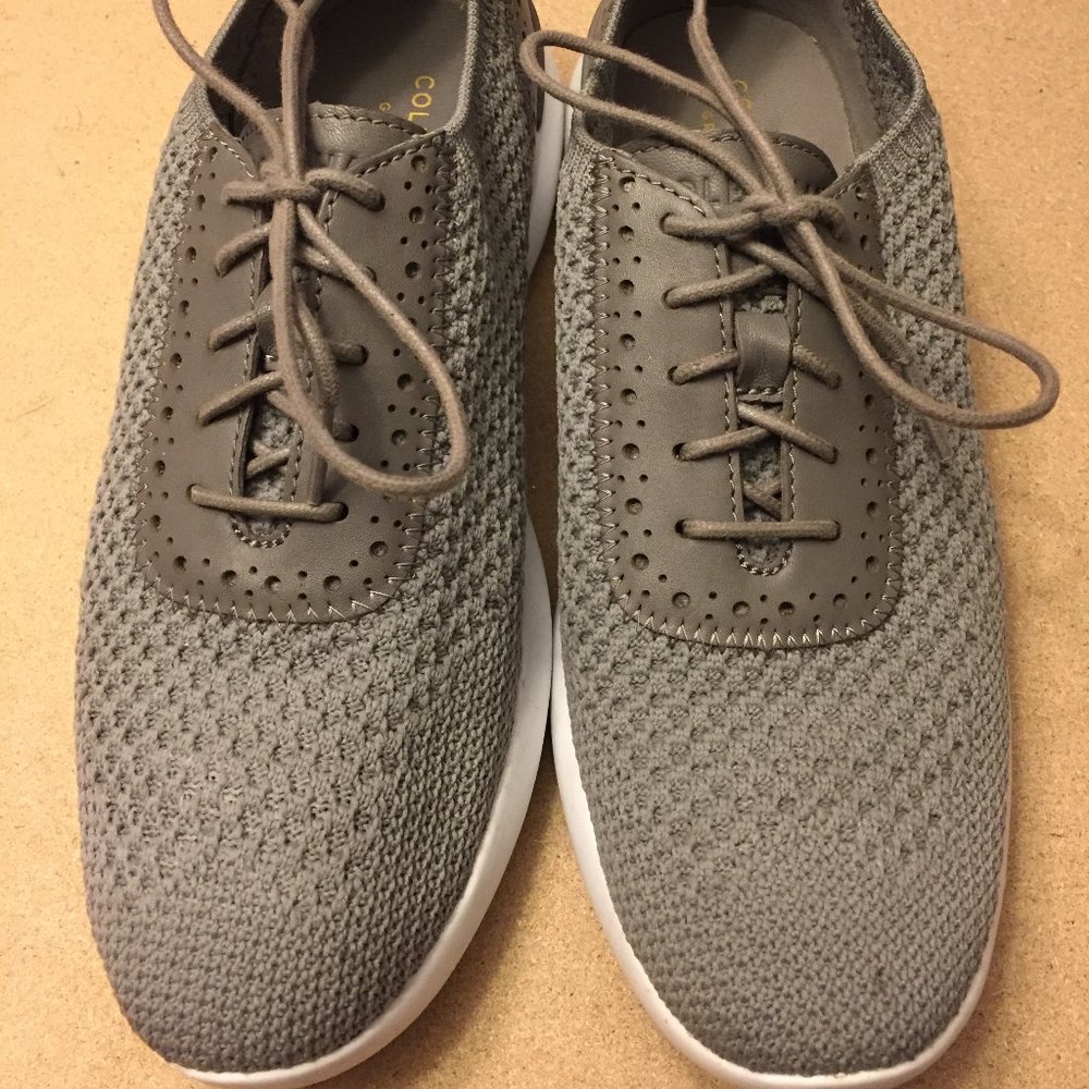 Cole Haan Grand*0s Grey Lace-Up Walking Shoes - Gem